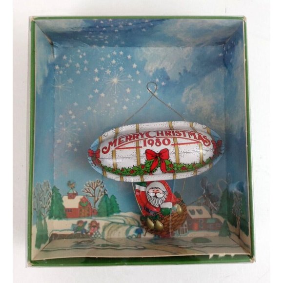 Hallmark | Holiday | Vintage 98 Hallmark Santas Flight Tin Metal Blimp ...
